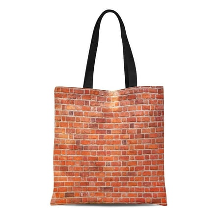 POGLIP Canvas Tote Bag Brown Aged Red Brick Wall Architecture Block ...