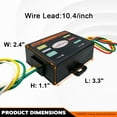 LED Compatible 2 Wire to 3 Wire Trailer Taillight Converter Electrical ...