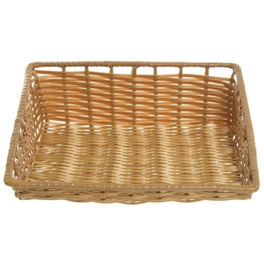 HUBERT® Wicker Produce Display Basket Natural Color - 11 1/2"L x 16"D x ...