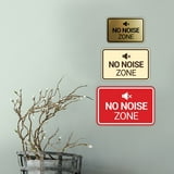 Signs ByLITA Classic Framed, No Noise Zone Sign (Blue) - Small ...