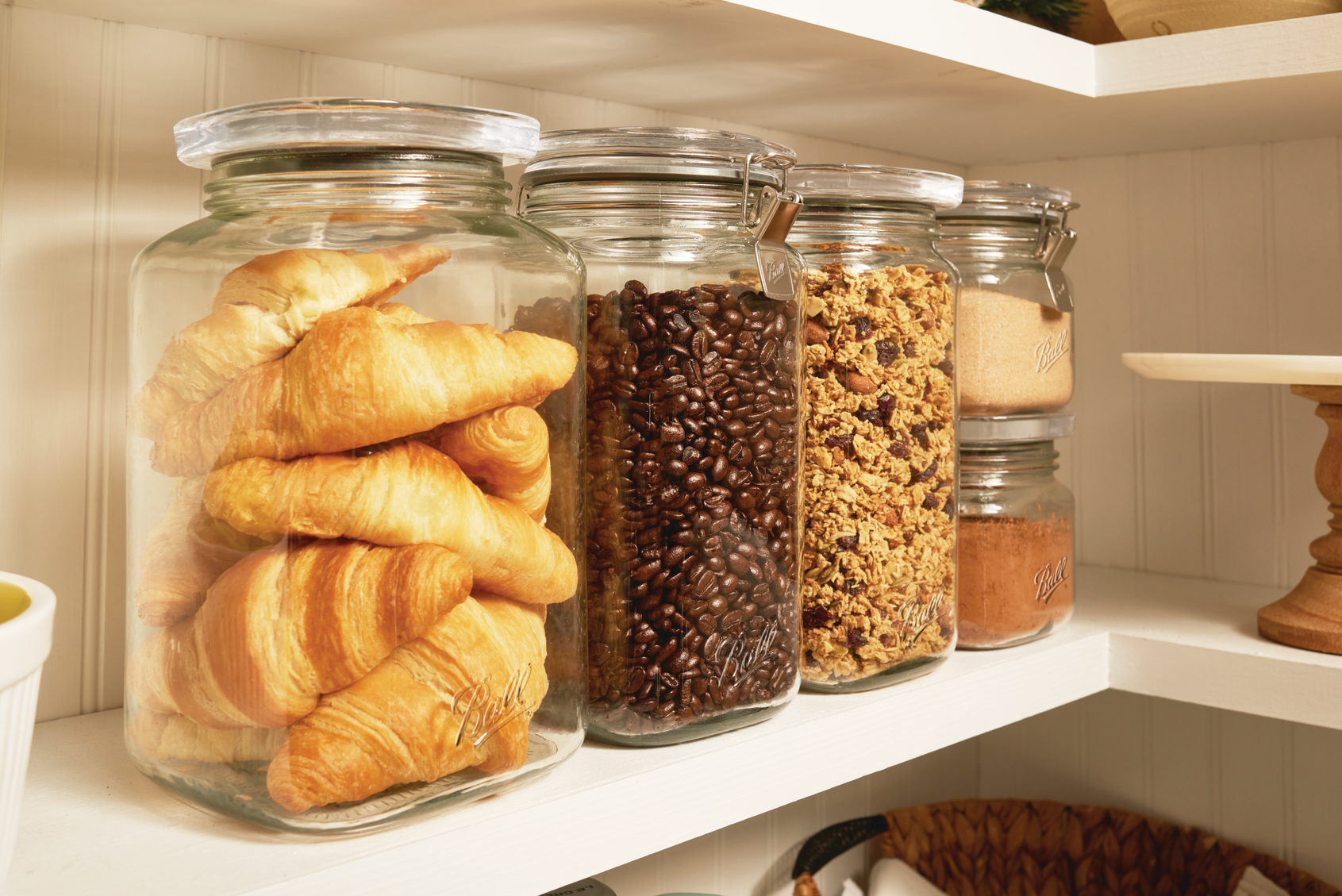Ball® Stack & Store Airtight Gallon Glass Jar, Space-Efficient Storage ...