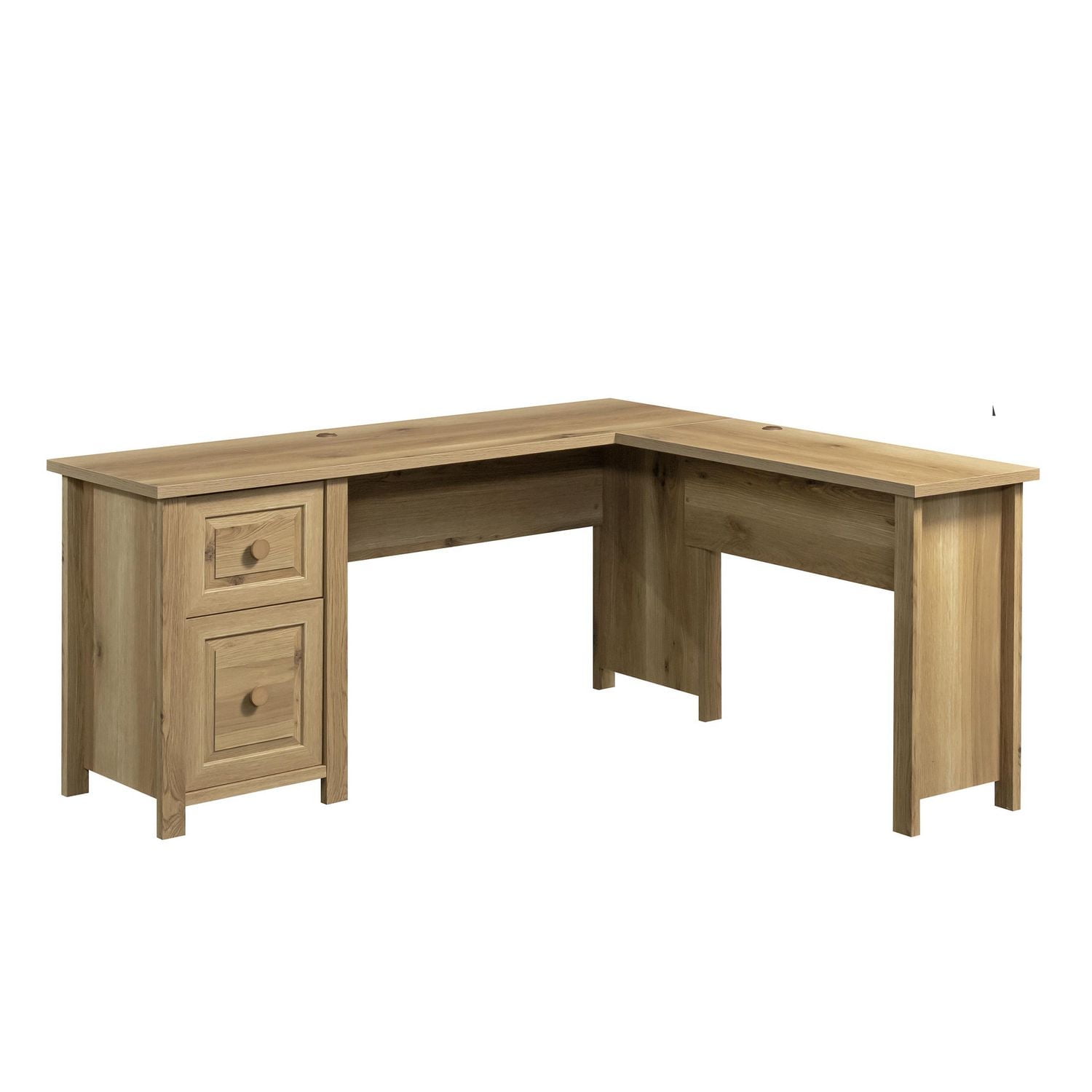 Click here for Sauder Hillmont Farm L-Desk  Timber Oak  435177 prices