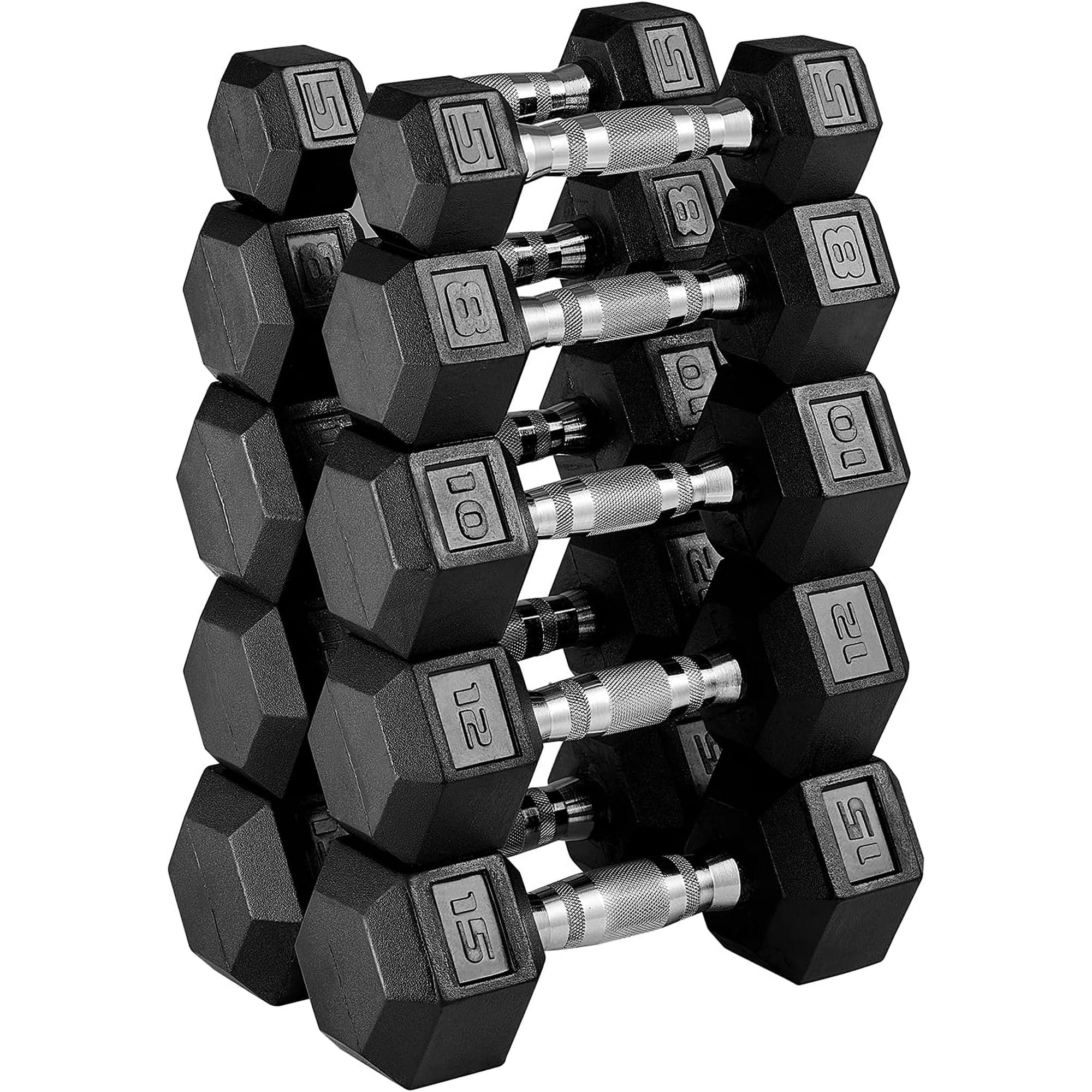 Click here for Magma Premium Rubber Hex Dumbbell Sets 100 Lb Set prices