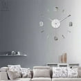 Gustave Wall Clock Modern Design 3D Wall Sticker Mirror Surface Clock Silent Home Decor Living ...