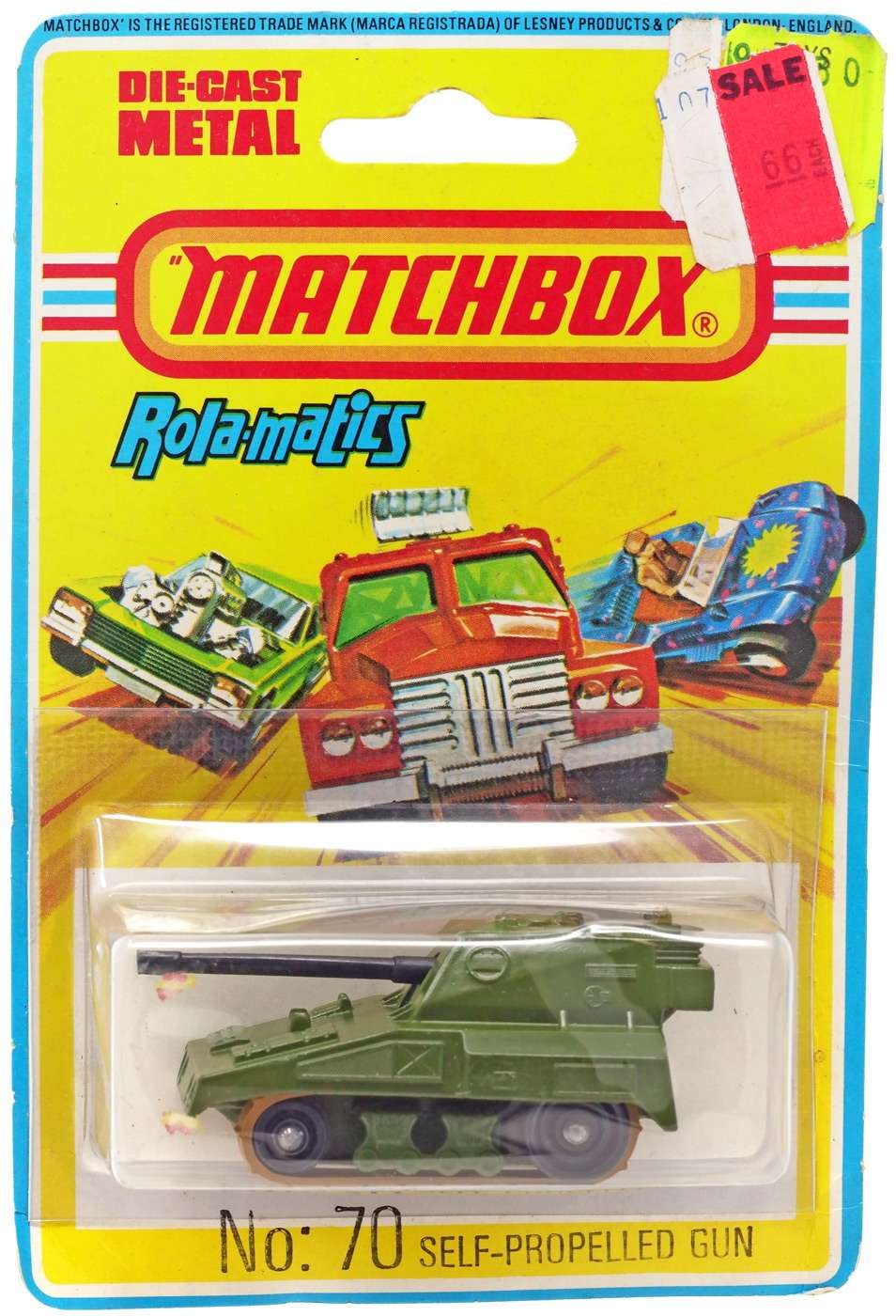 Matchbox Rola-Matics No: 70 Self-Propelled Gun Diecast Vehicle - Walmart.com