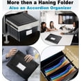 7-Pocket Hanging File Folder with Retractable Hooks and Elastic Band ...
