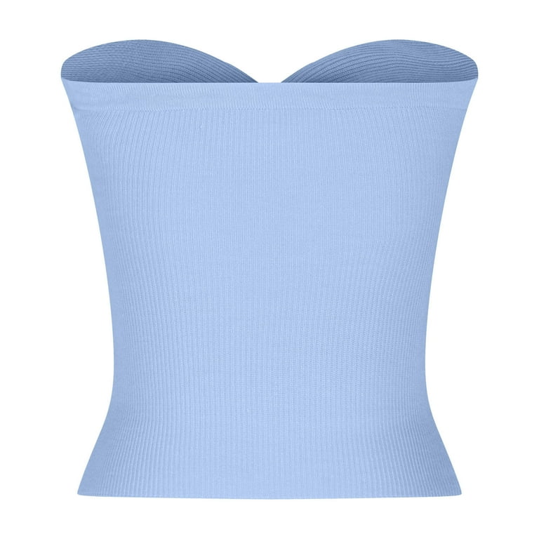 Wycnly Womens Tops Solid Short Sleeve Tube Top Tee Shirts Wycnly Womens Tops Solid Short Sleeve Tube Top Tee Shirts