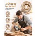 3PCS Wood Carving Disc Set, 2026 Upgrade Angle Grinder Wood Carving ...