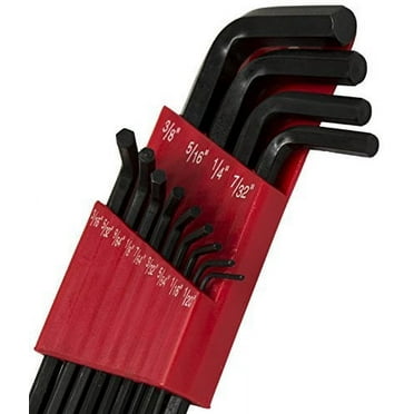 American Mutt Tools L-Key Allen Wrench Tool Hex Key Set - Includes Metric & SAE Long Arm Ball ...