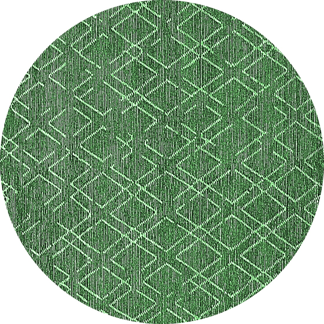 Ahgly Company Indoor Round Solid Emerald Green Modern Area Rugs, 6 ...