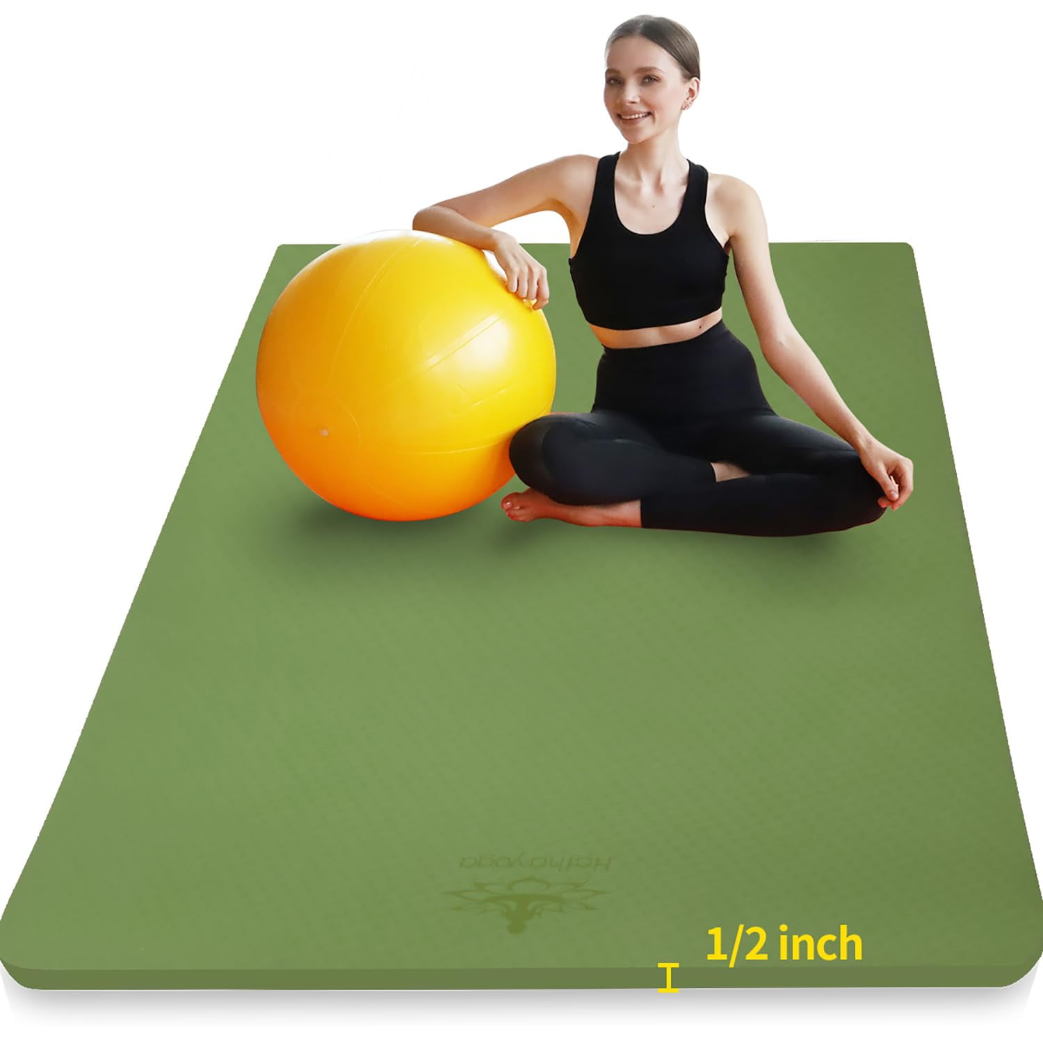 Click here for Hatha Yoga Large Tpe Yoga Mat 6x4x1/2 Extra Thick... prices