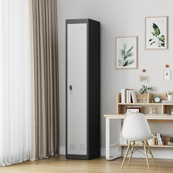 Firstsky 71" Metal Locker with Keys for Home,Gym,3 Tier Steel Office ...