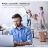 LEVN AI Noise Cancellation Bluetooth 5.0 Headset, Wireless PC & Laptop ...
