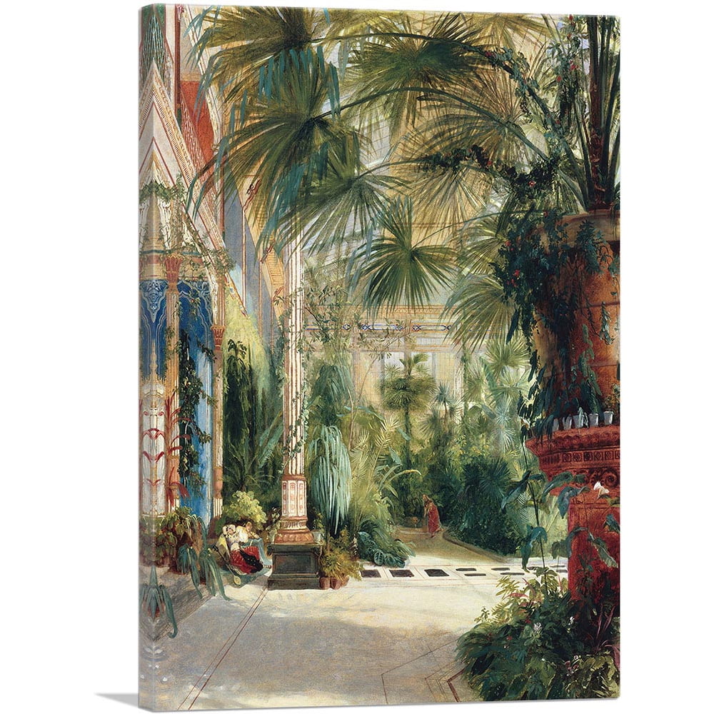 ARTCANVAS The Interior Of The Palm House 1832 Canvas Art Print by Carl ...