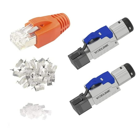 SUZH (Gen 2) 30-Pack Cat6a/Cat7 RJ45 Pass Through Connectors Bundle ...