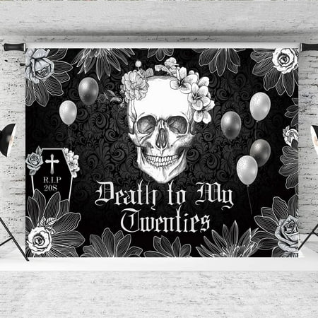8×6ft Death to My Twenties Backdrop for 30th Birthday Halloween RIP to ...