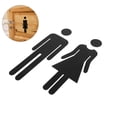 ETHZZLE 6Pairs Self Adhesive Acrylic Toilet Sign for Business Office ...
