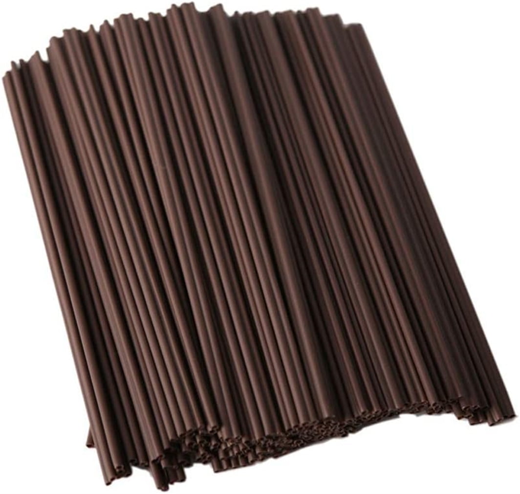 Happon 50 Pcs Disposable Plastic Coffee Straws Drinking Straw Two Holes Hot Drinks Stirring Rods ...
