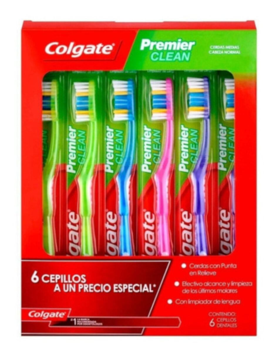 Pack de 8 Cepillo Dental Colgate Premier Clean de 6 piezas Colgate ...