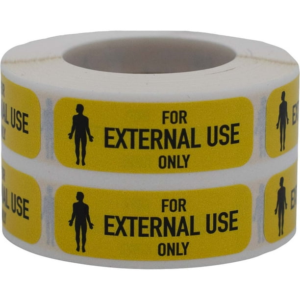 Labels - For External Use Only Healthcare | 0.5 x 1.5" - 500 Pack ...