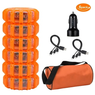 6 Pack Lizard Flare 360° Roadside Emergency Bright LED Safety Flare, AS ...