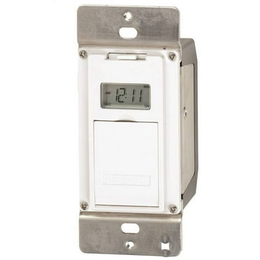 Intermatic EJ600 120 Volt Indoor Digital Astro In-Wall Timer, White ...