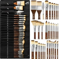 Nicpro 36pcs Paint Brush Set, Professional Paintbrushes with Palette ...