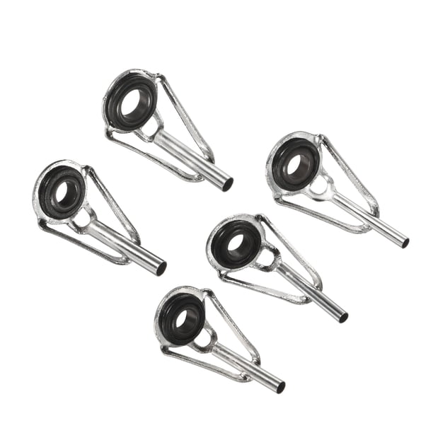 Uxcell 1.62.4mm Tube Dia Iron Fishing Rod Tips Repair Kit, Silver Tone ...