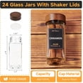 4-Tier Wall Mount Spice Rack Organizer with 24 Glass Jars, 216 Labels ...