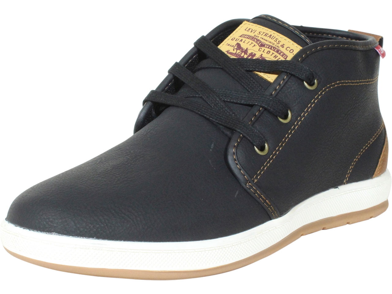 Levi's Ace-Waxed-UL-NB Chukka Boots Black/Tan Men's Levis Shoes Sz: 9 ...