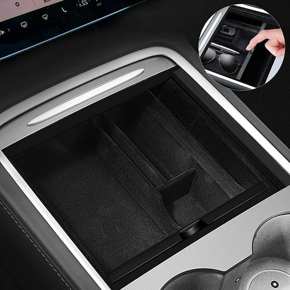 EVFITUS for Tesla Model CM31 Y/3 Under Screen Storage Organizer Tray ...
