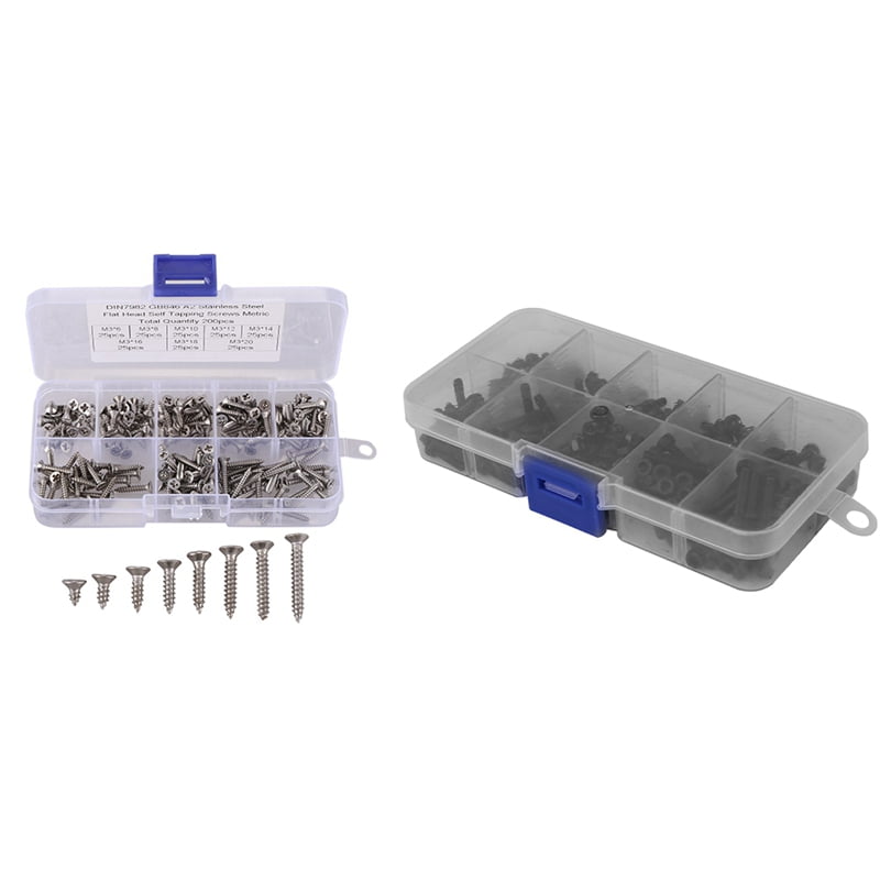 Click here for Unbranded 200pcs M3 Flat Head Self-Tapping Screws... prices
