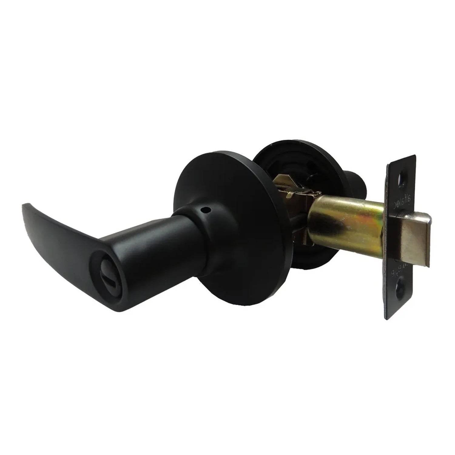 Chapa De Seguridad Cerradura Alfaloc Manija Negro Mate Para Baño ...