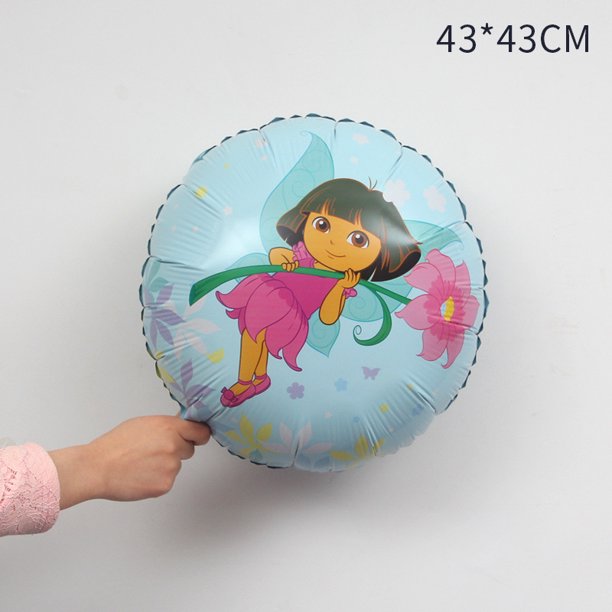 Cartoon Dora Girl Birthday Party Decoration Disposable Foil Balloon ...