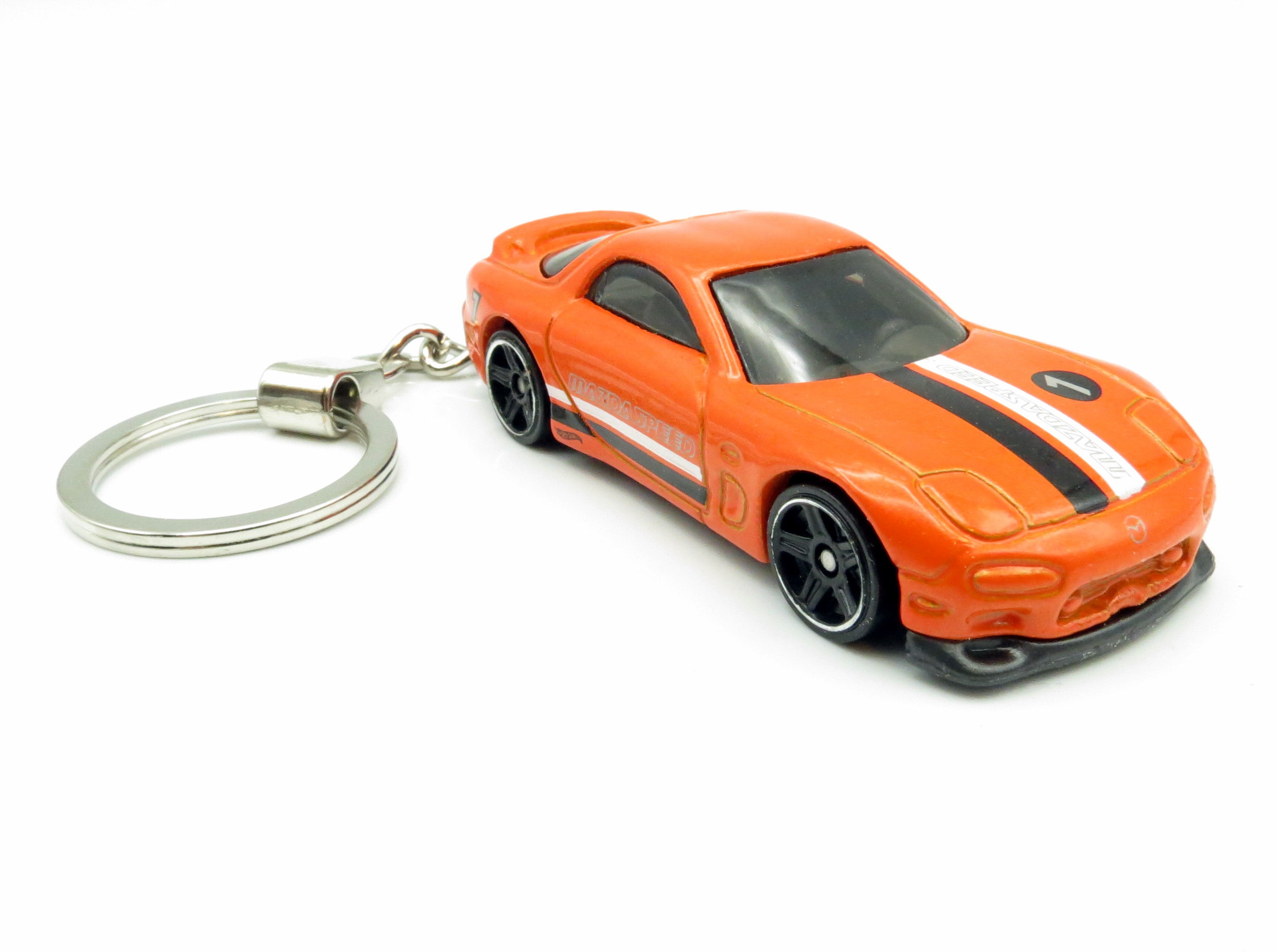 Keychain 1995 '95 Mazda RX7 Orange Car Rare Novelty 1:64 Diecast Key ...