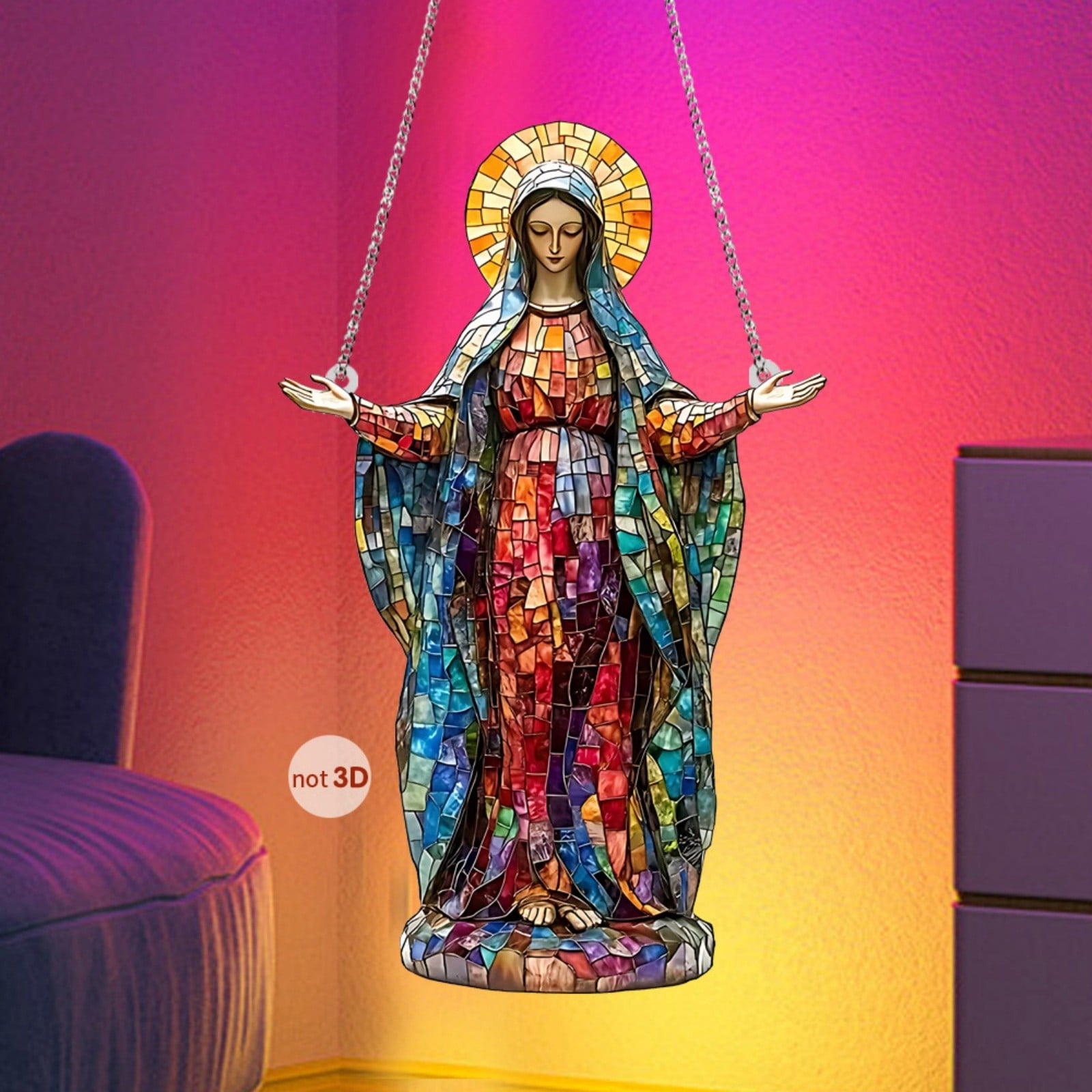 Click here for Binwennn Mary 2d Acrylic Sun Pendant Window Porch... prices