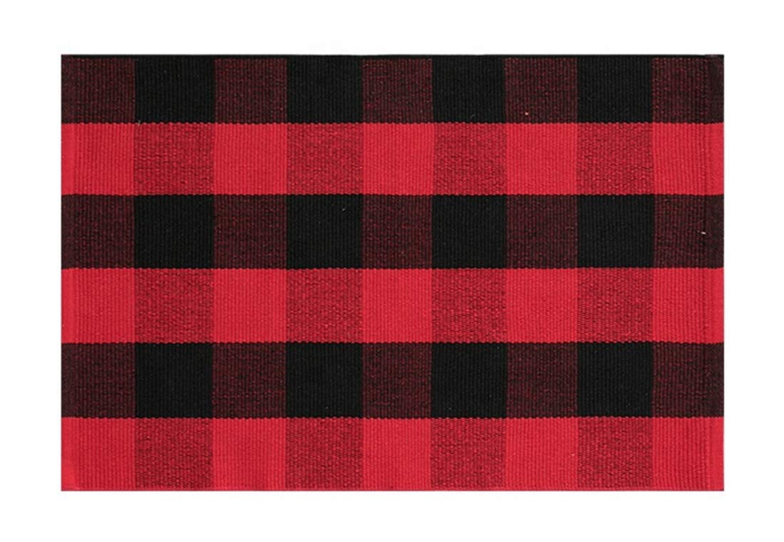 Fennco Styles Contemporary Buffalo Plaid Area Rug 24 x 35 Inch Small ...