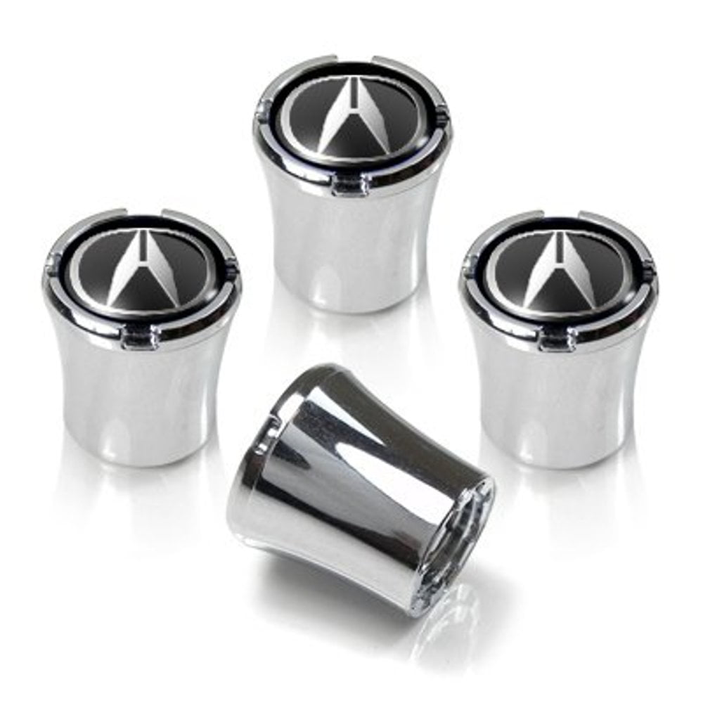 Acura Chrome Valve Stem Caps - Black - Walmart.com