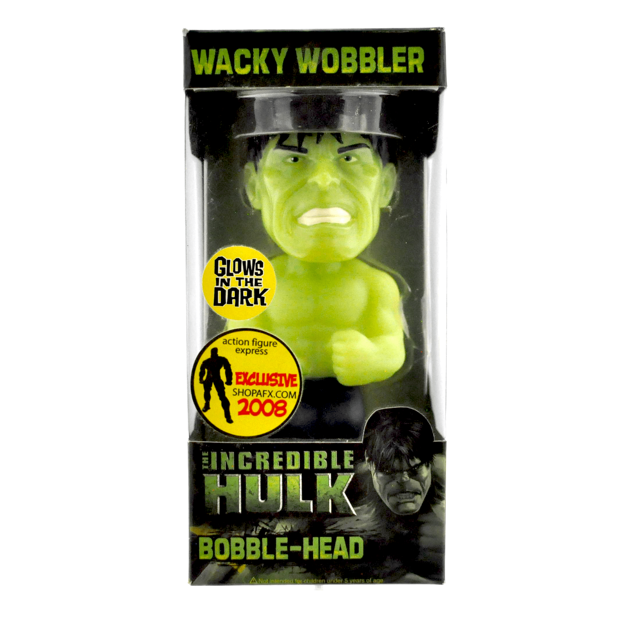 Funko Wacky Wobbler The Incredible Hulk (Glow in the Dark) - 2008 ...