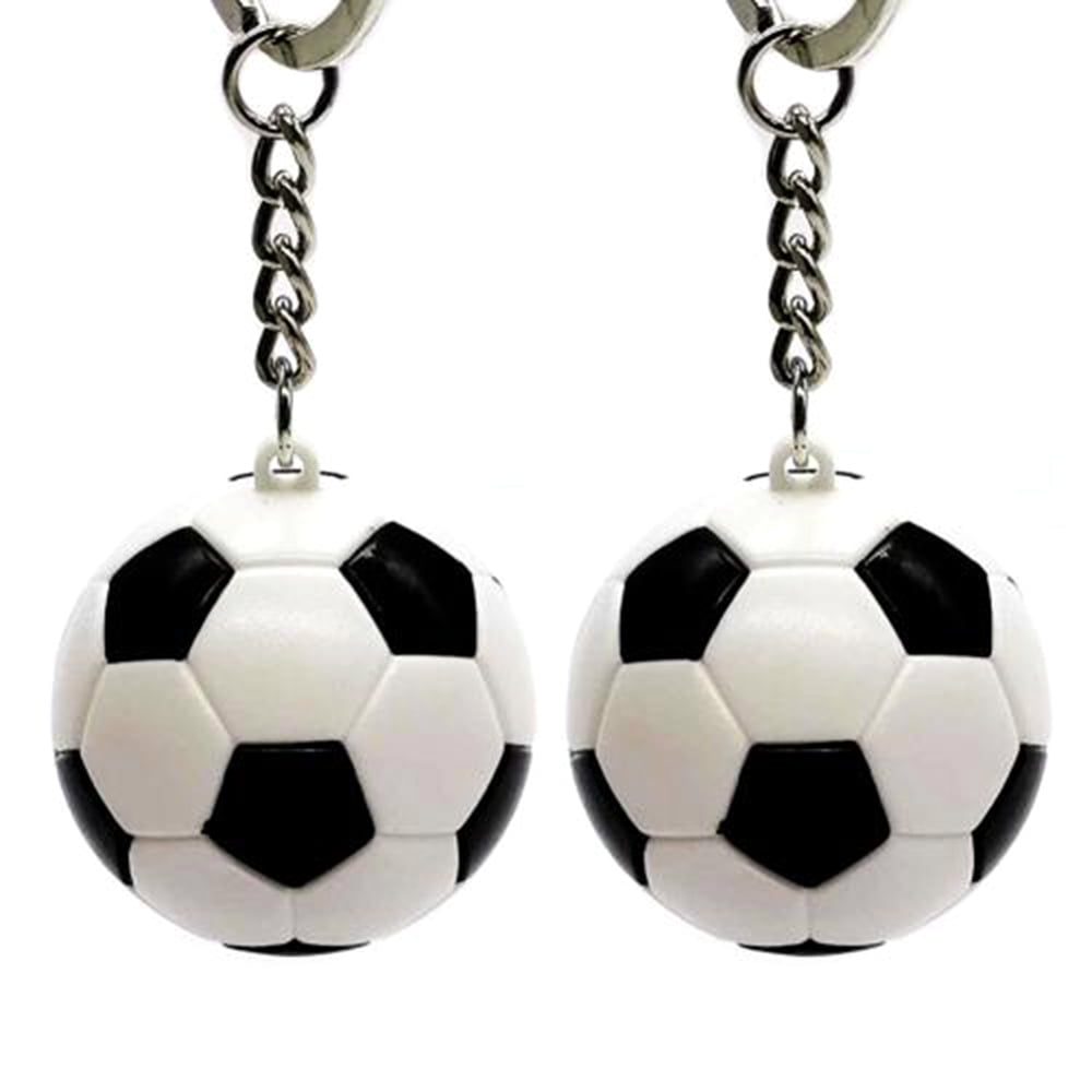 2PCS Soccer Keychains Sports Ball Key Ring Mini Football Key Holder ...