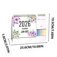 Small 2026 Desk Calendar, Multi Functional Pocket Calendar, 10x7.7Inch ...