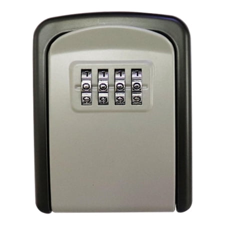 Portable Key Storage Lock Box, 4 Digit Wall Mounted Combination Lock ...