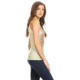 Womens Spaghetti Sequin Metal Chain Strap Camisole Tank Top - Walmart.com
