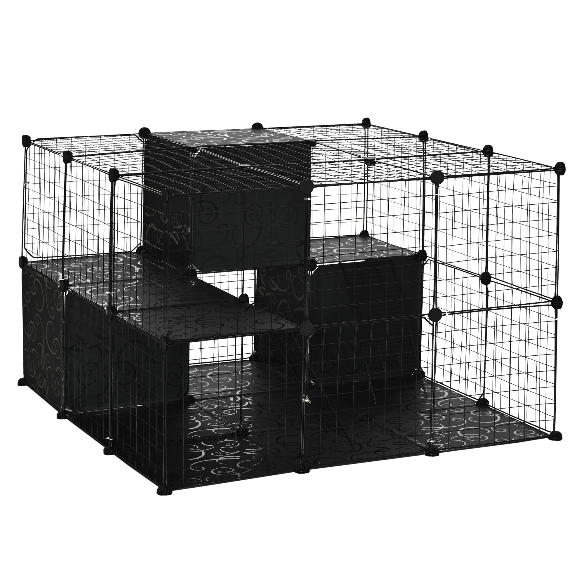 Click here for Pawhut 56 Panels Pet Playpen Small Animal Cage For... prices