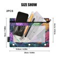 2 Pcs 3 Ring Binder Pouch Water Resistant Clear PVC Pencil Pouch for ...