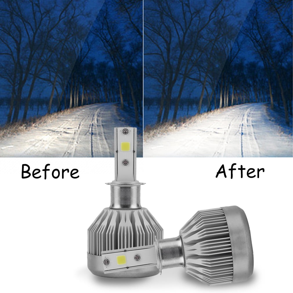 2Pcs Car Headlight COB LED Chips Headlights LED Headlight Bulbs ...