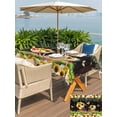 Spring Floral Rectangle Outdoor Tablecloth with Umbrella Hole Sunflower ...