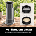 Manual Coffee Press Dual Filter Portable Maker 10 Oz - Walmart.com