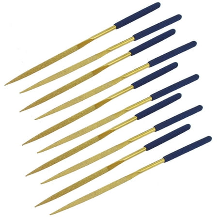 5mm Width 4.5mm Thick 160mm Length Triangular Titanizing Diamond File ...