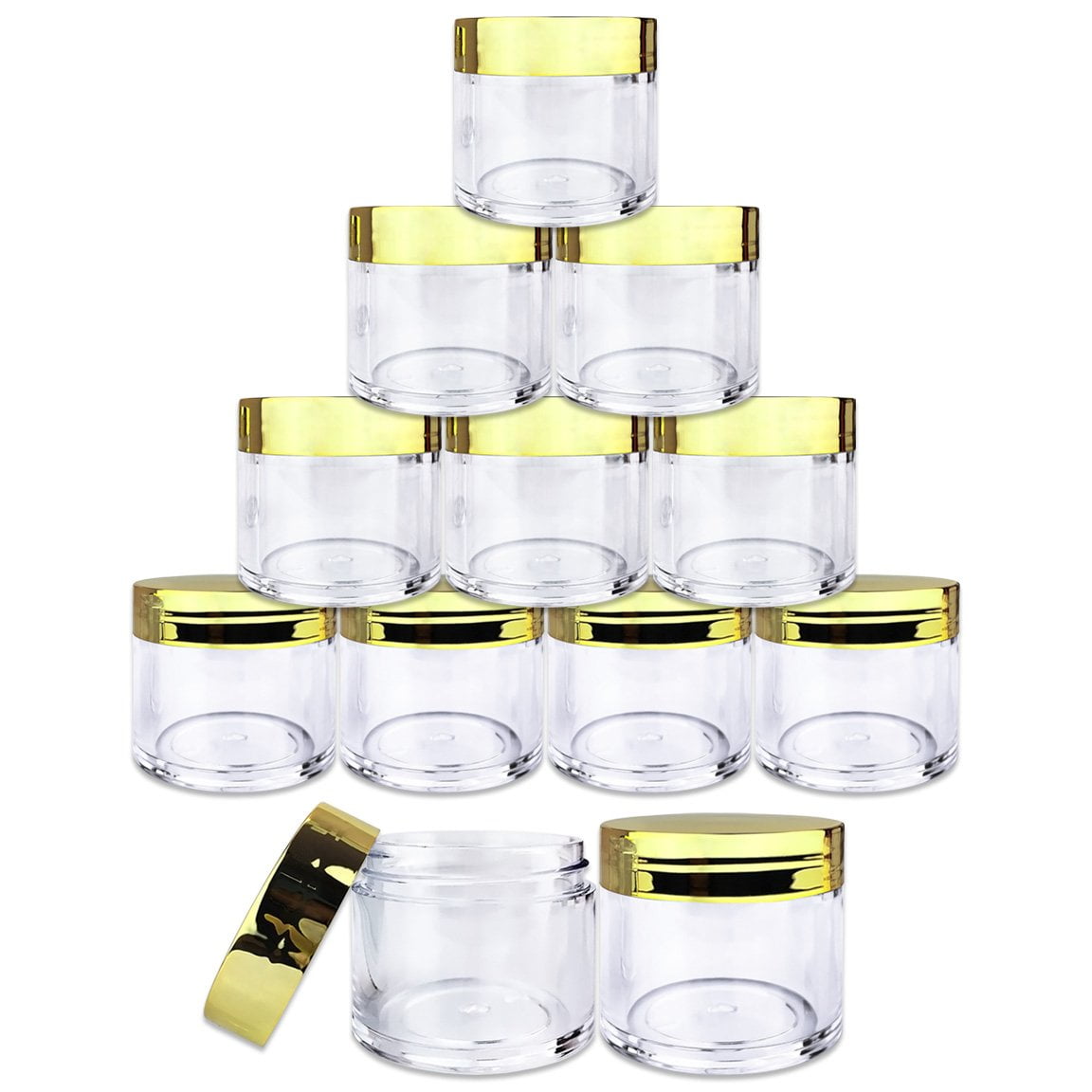 Beauticom 6 Pieces 30G/30ML(1 Oz) High Quality Thick Wall Round Clear ...